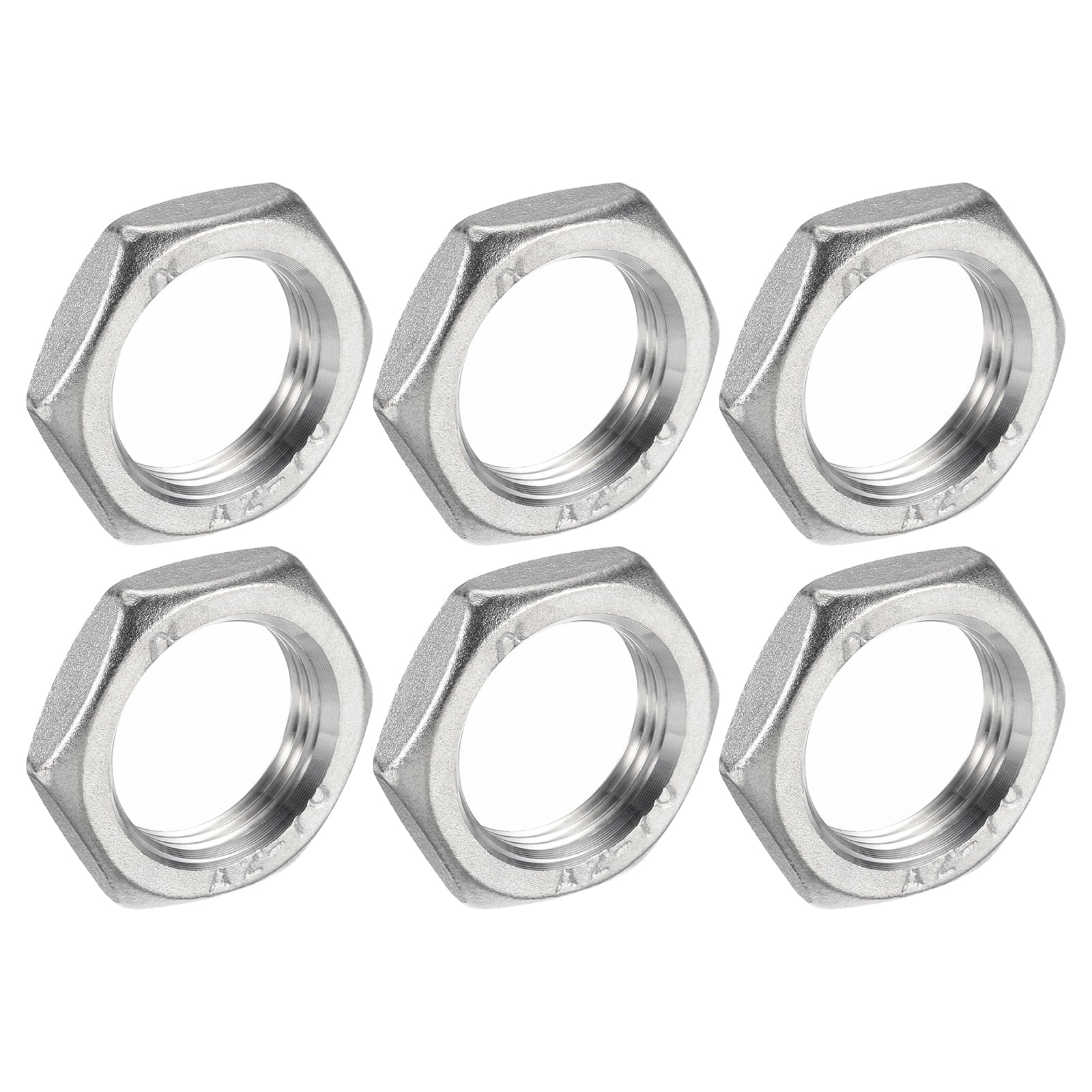 6Pcs Cast Pipe Fitting Hex Locknut, 304 Stainless Steel Hex Lock Nut PT ...