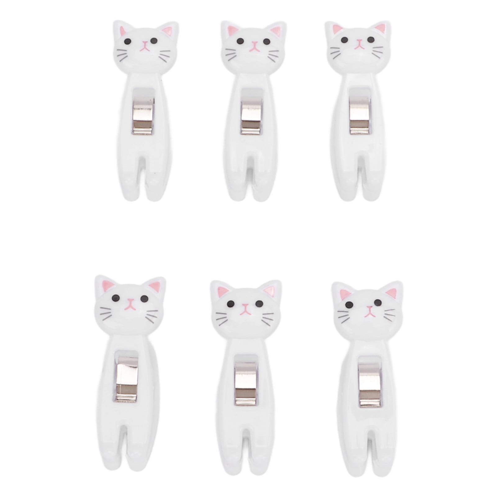 6Pcs Cat Snack Clips Anti Slip Strips Handle Metal Spring Firm Grip ...