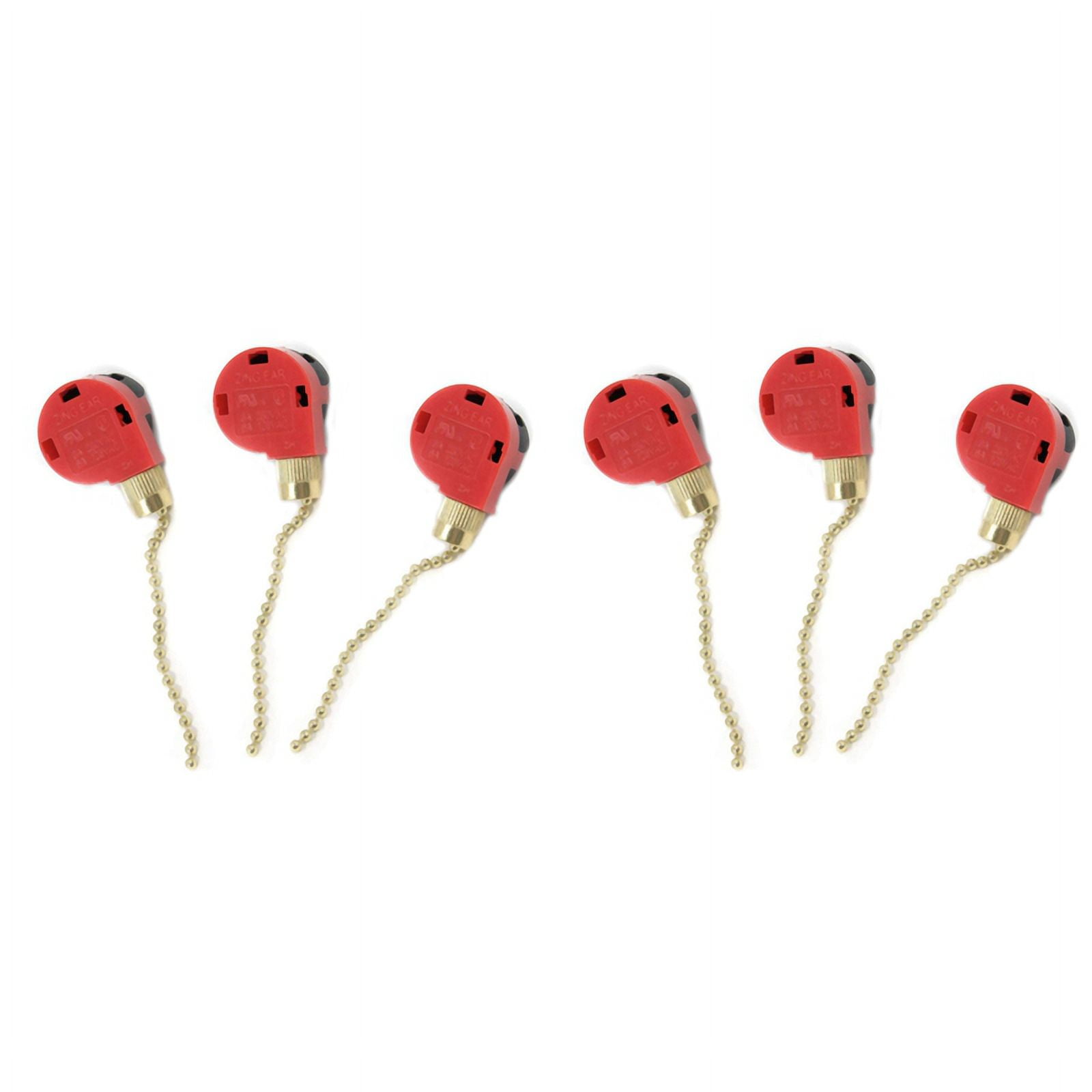 6Pcs Ceiling Fan Switch 3 Speed 4 Wire ZE-268S1 Fan Pull Chain Switch ...