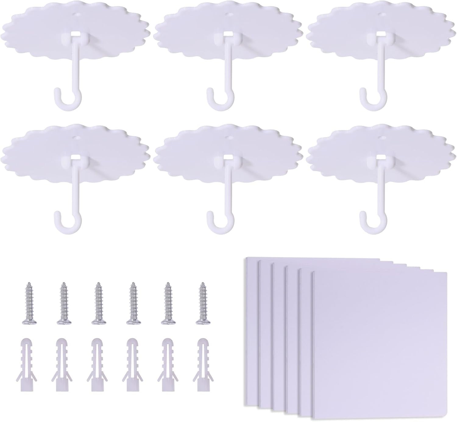 6Pcs Ceiling Mosquito Net Hooks Bed Canopy Hooks Super Glue Dome ...