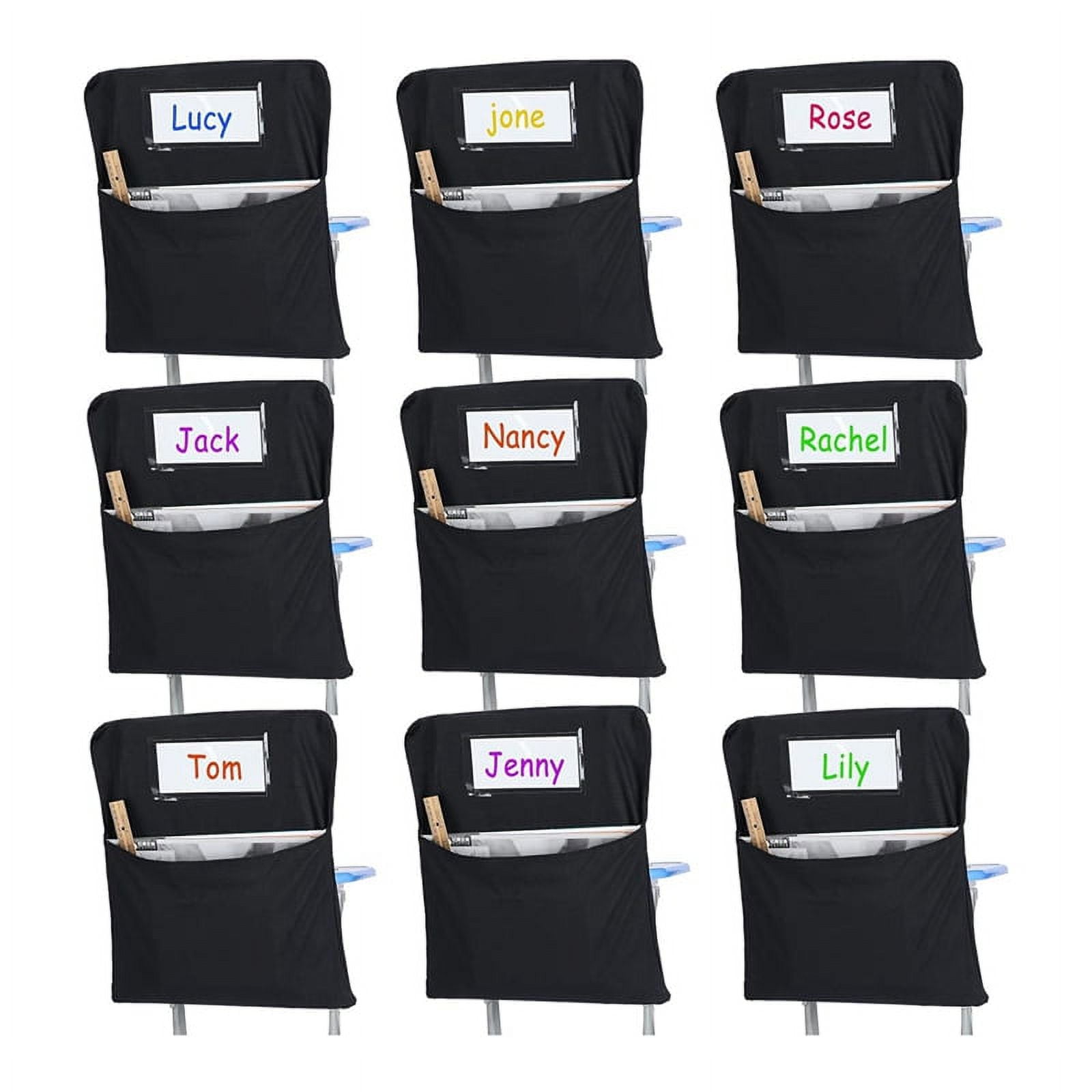 6Pcs Chair Storage Pocket Chair Bag Chair Pockets for Classrooms ...