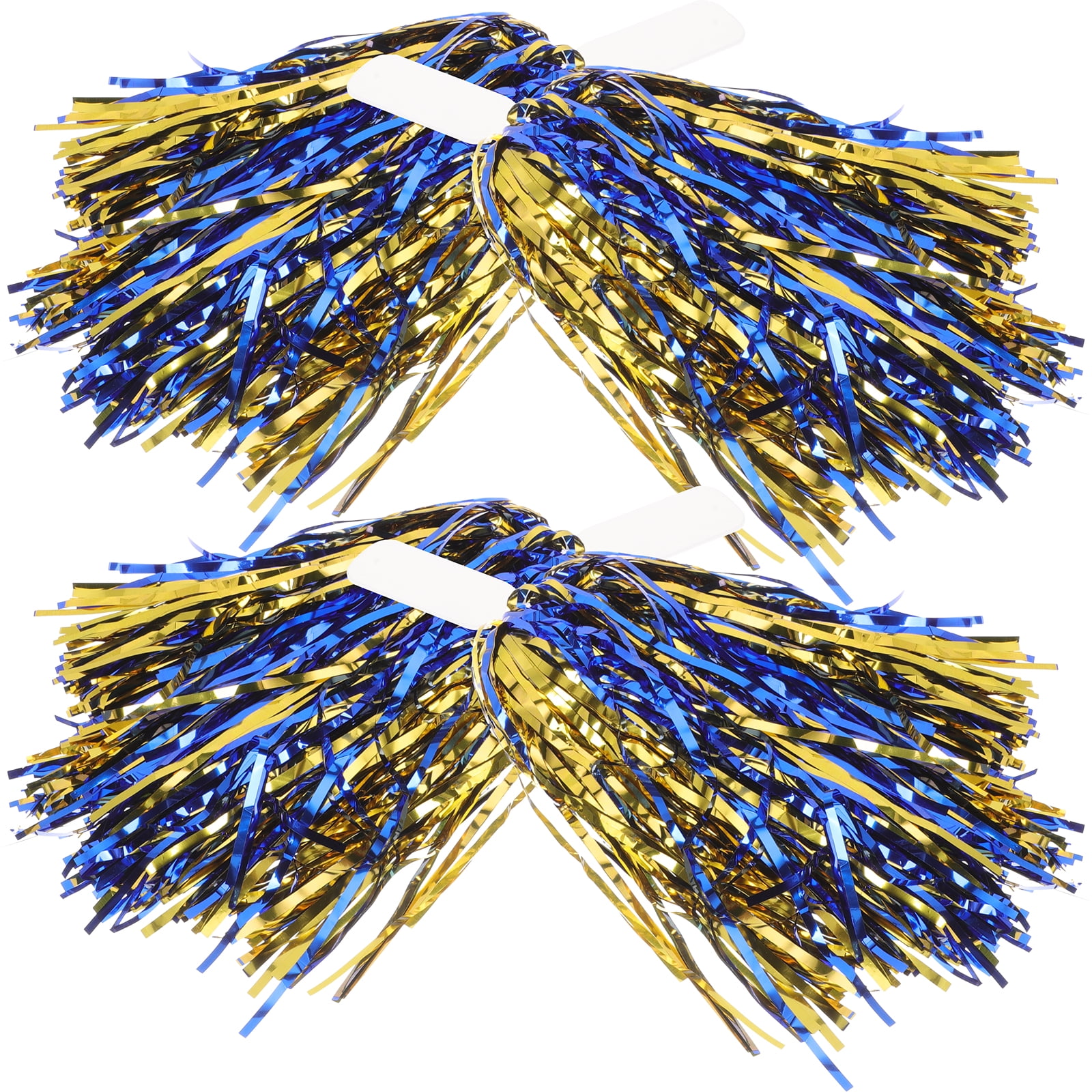 6 Pieces Metallic Cheerleading Pom Poms Handheld Cheerleader Pompoms ...