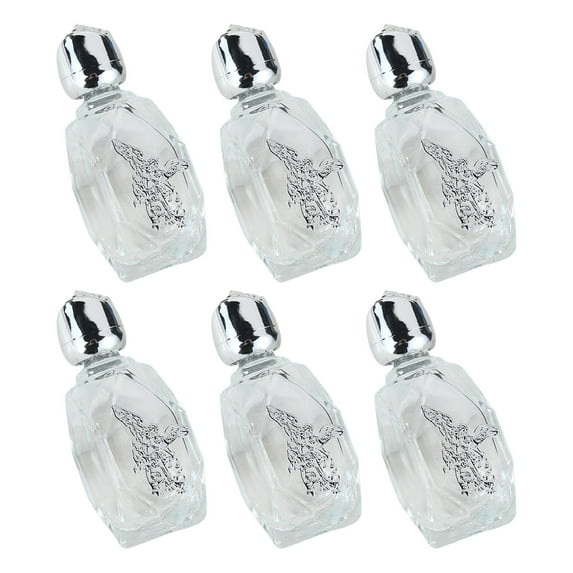 6Pcs Christian Ritual Glass Container Embossed Leakproof Holy Water ...