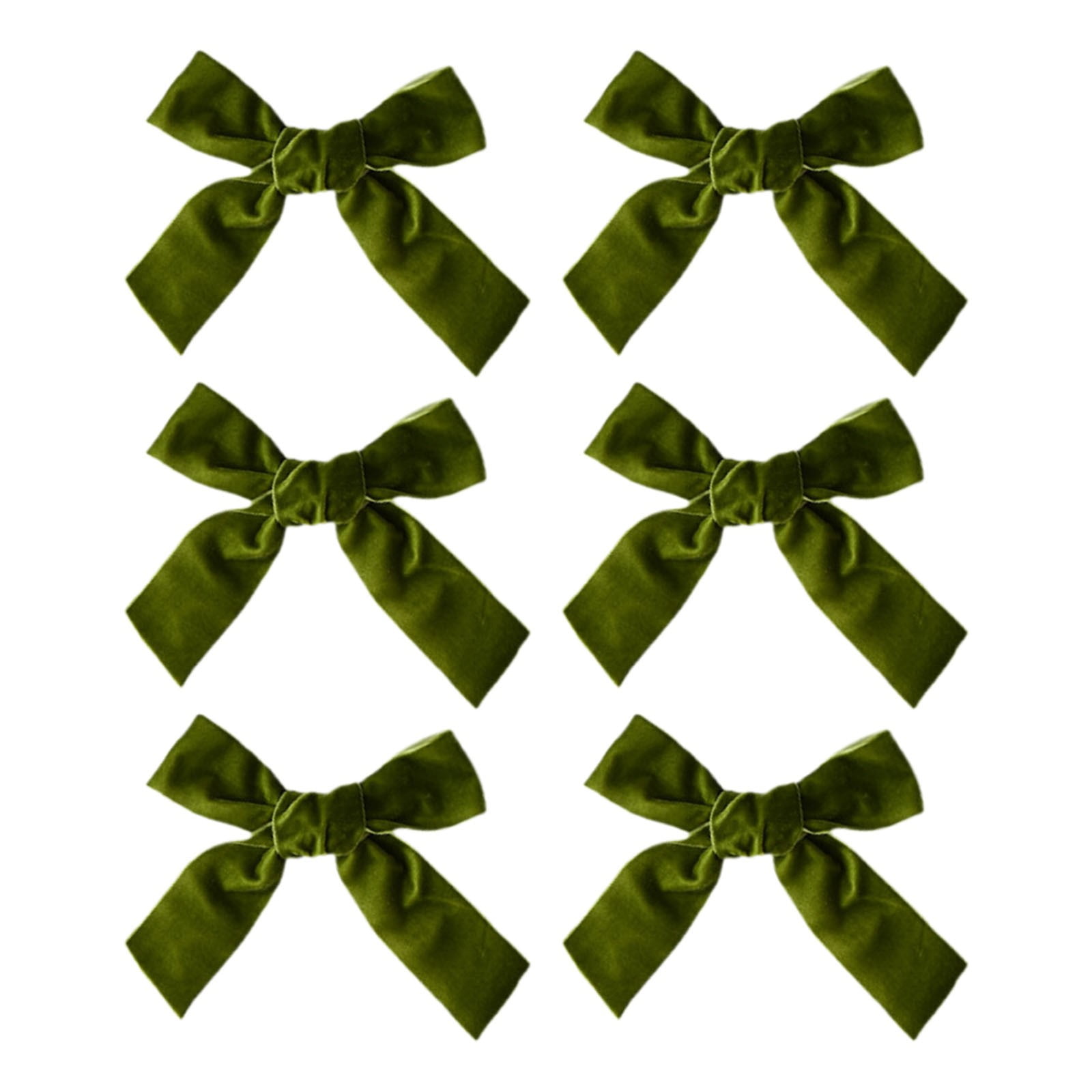 6Pcs Christmas Bows - Medium Velvet Bows for Christmas Tree - Burgundy ...