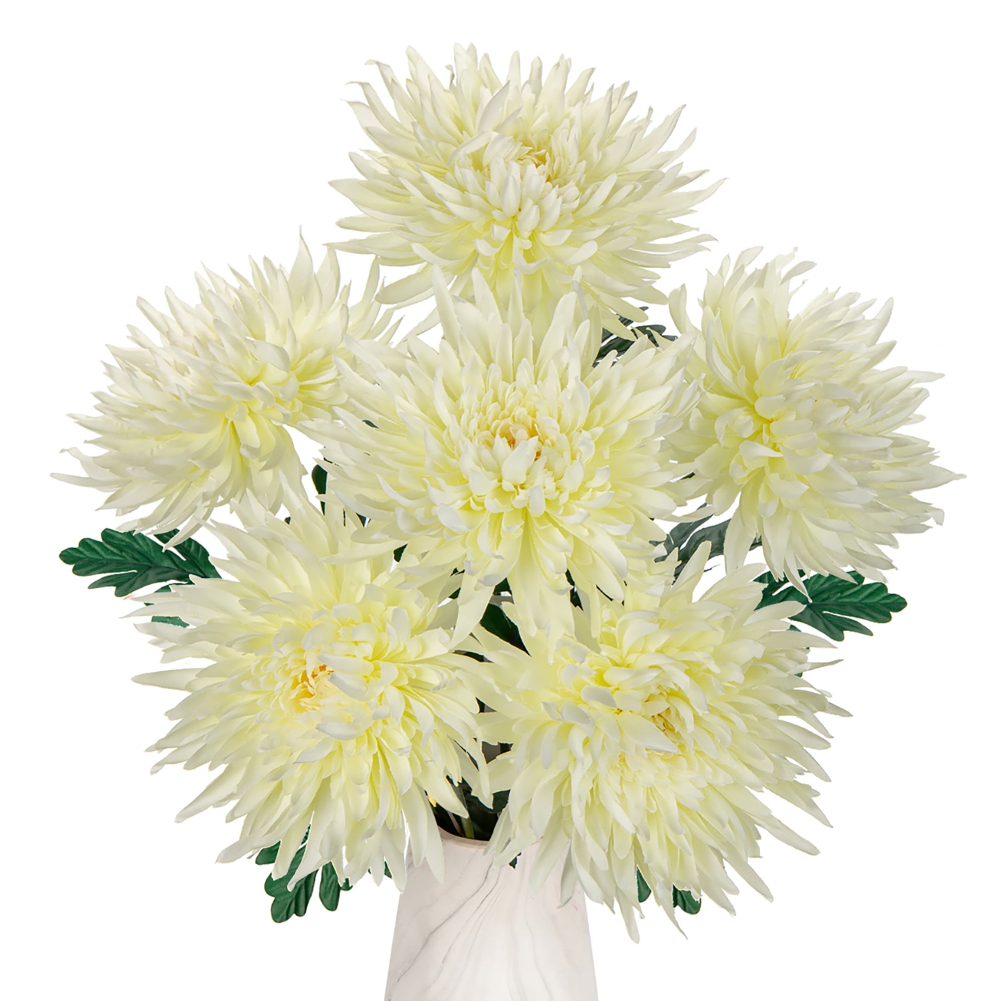 6Pcs Chrysanthemum Artificial Flowers 26" Long Stem Fake Mum Flowers ...