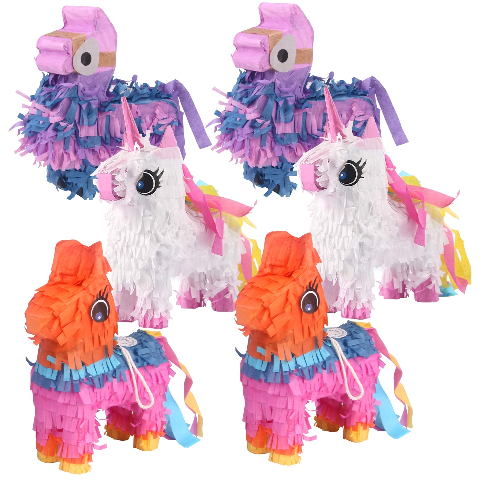 6Pcs Cinco De Mayo Mini Pinatas for Kids Birthday Party Donkey Unicorn ...