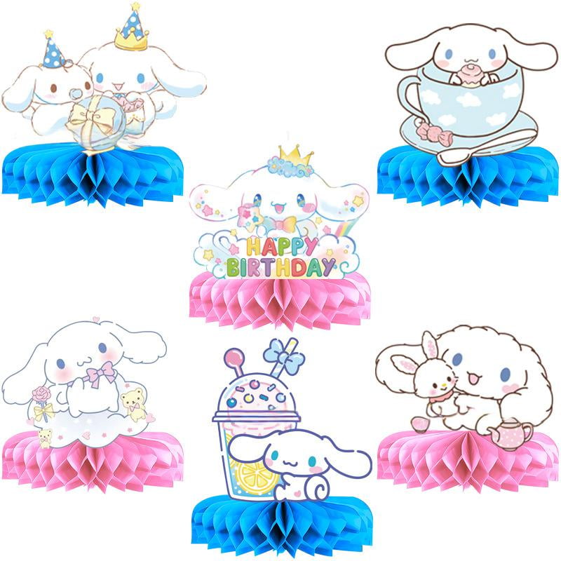 6Pcs Cinnamoroll Honeycomb Centerpieces for Party Supplies, Double ...