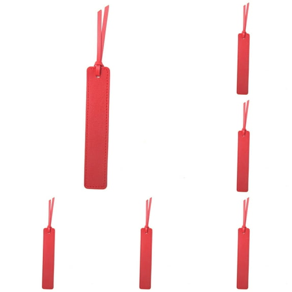 6Pcs Classic Leather Bookmark, Handmade Stitched Bookmarks Page Markers ...