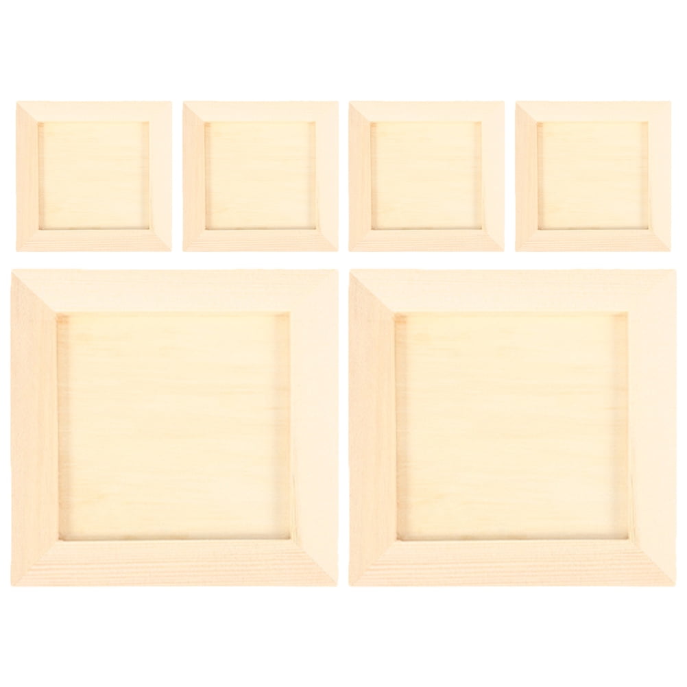 6Pcs Clay Picture Frame Wood Clay Frames Children Colored Clay Frames ...