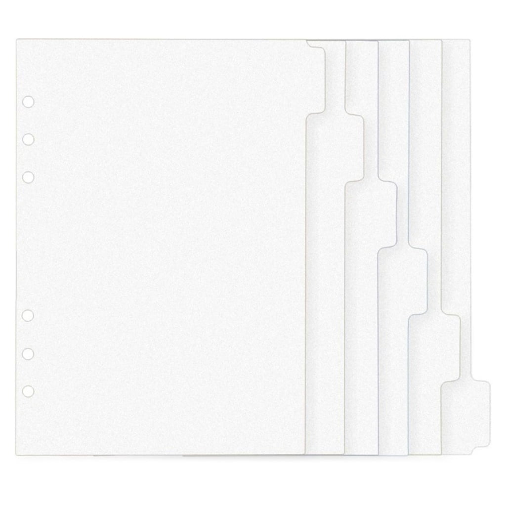 6Pieces 6 Hole Binder Dividers Clear Acrylics Binder Dividers for 6 ...