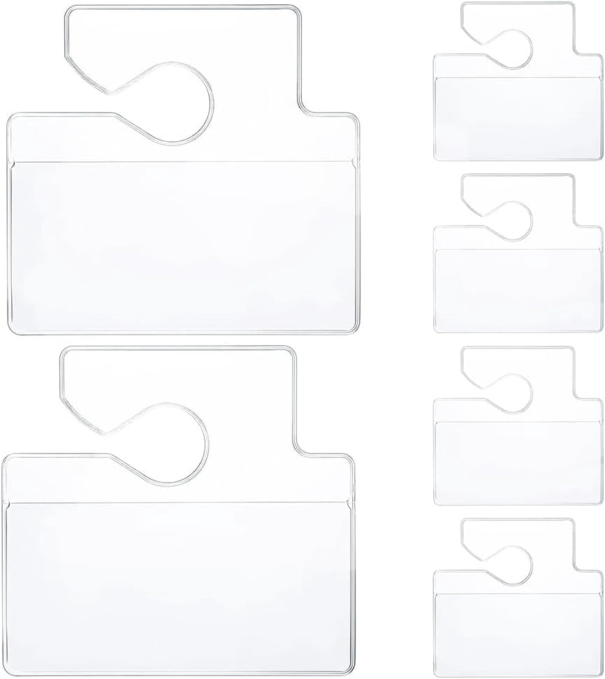 6Pcs Clear Parking Permit Holder Car Vertical Parking Lot Pass Rearview ...