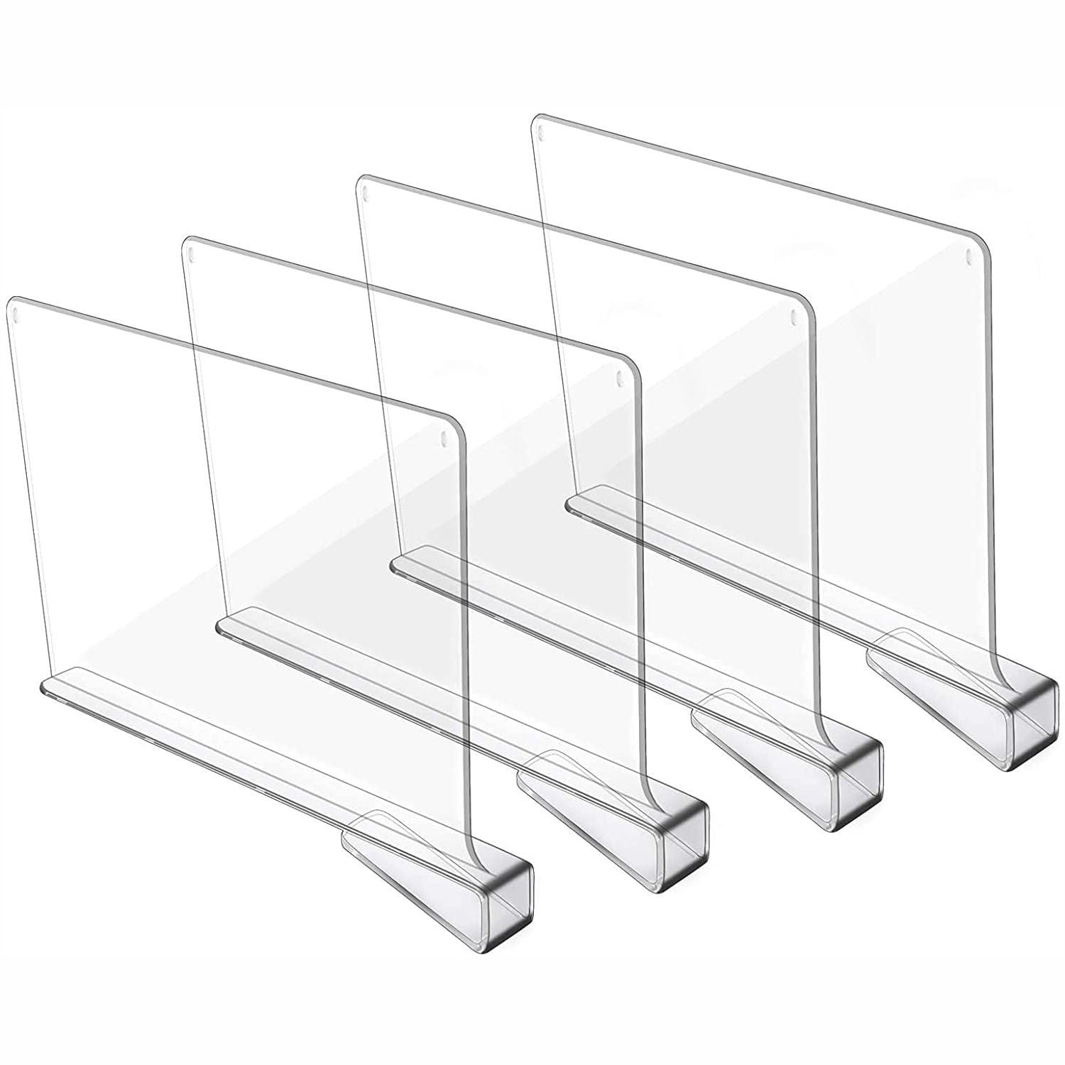 MERRYHAPY Clear Shelf Separators Transparent Plastic 6Pcs Closet ...