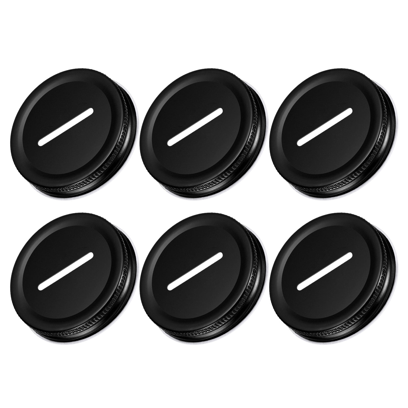 6Pcs Coin Slot Bank Lid for Mason Jar, Tin Plate Caps Inserts, 70mm ...