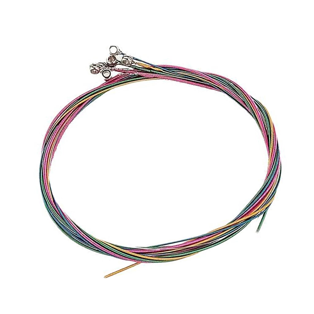 6Pcs Colorful Folk Acoustic Guitar String Set Copper String Set ...