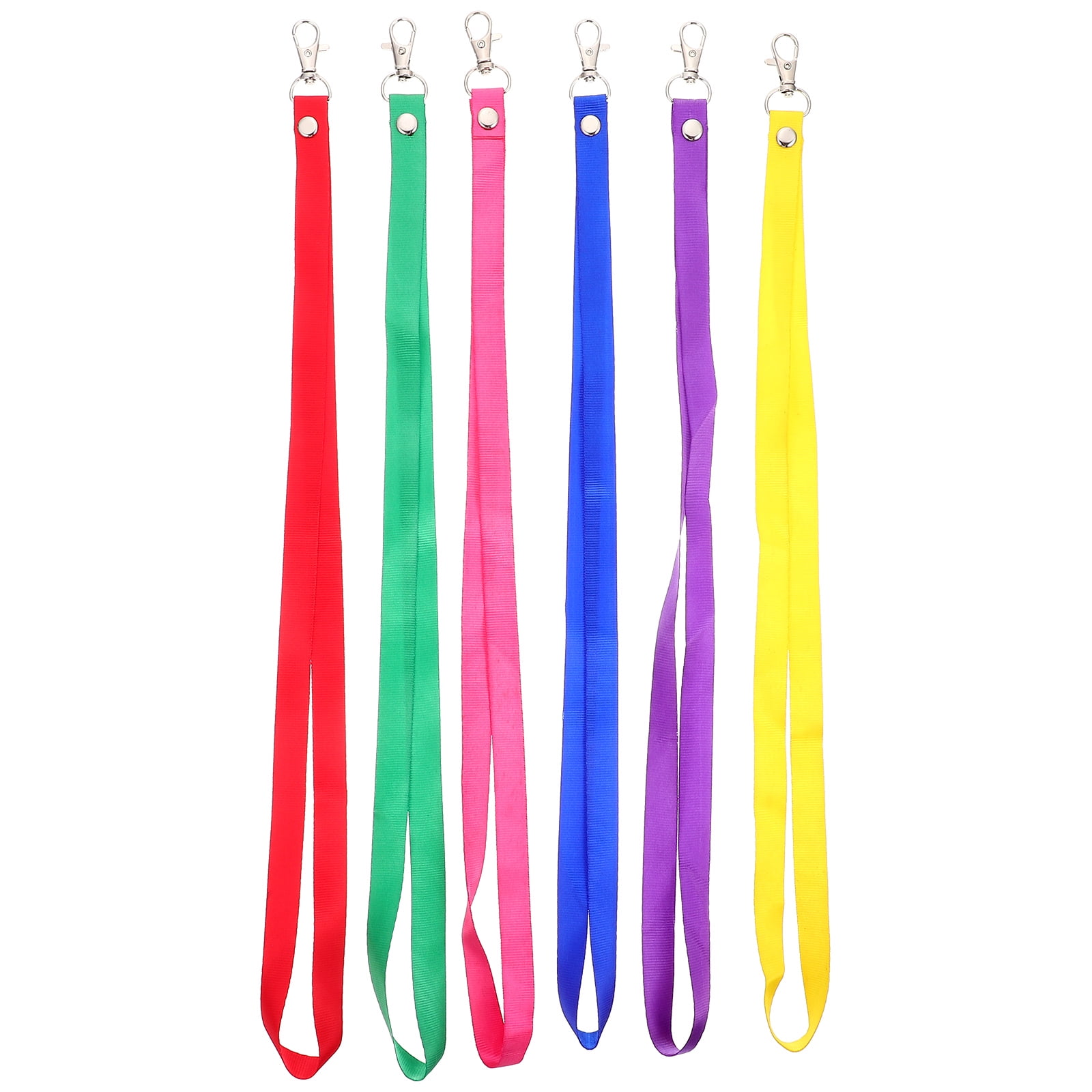 6Pcs Colorful Lanyard Neck Lanyard Badge Card Ribbon Badge Cards ...
