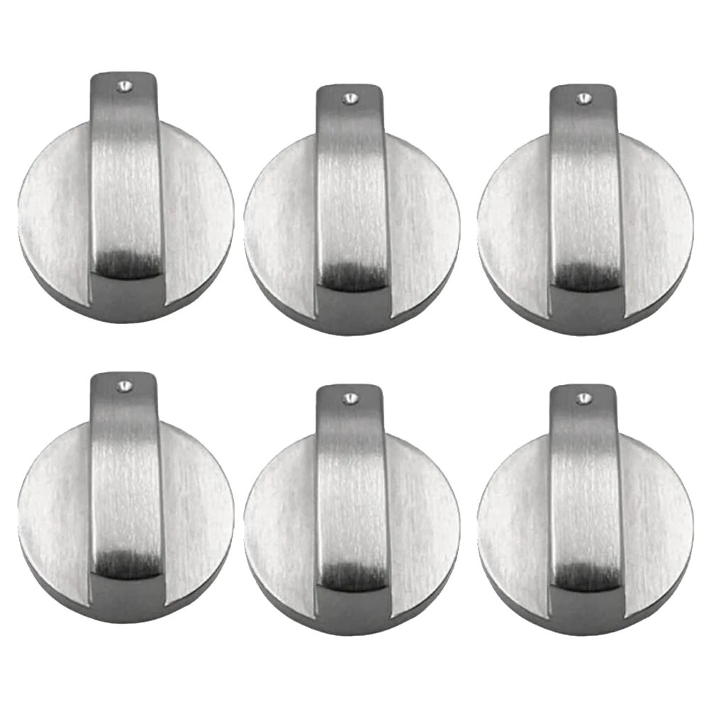6Pcs Cooker Knobs,6mm Gas Stove Knobs Stove Replacement Metal Knobs ...