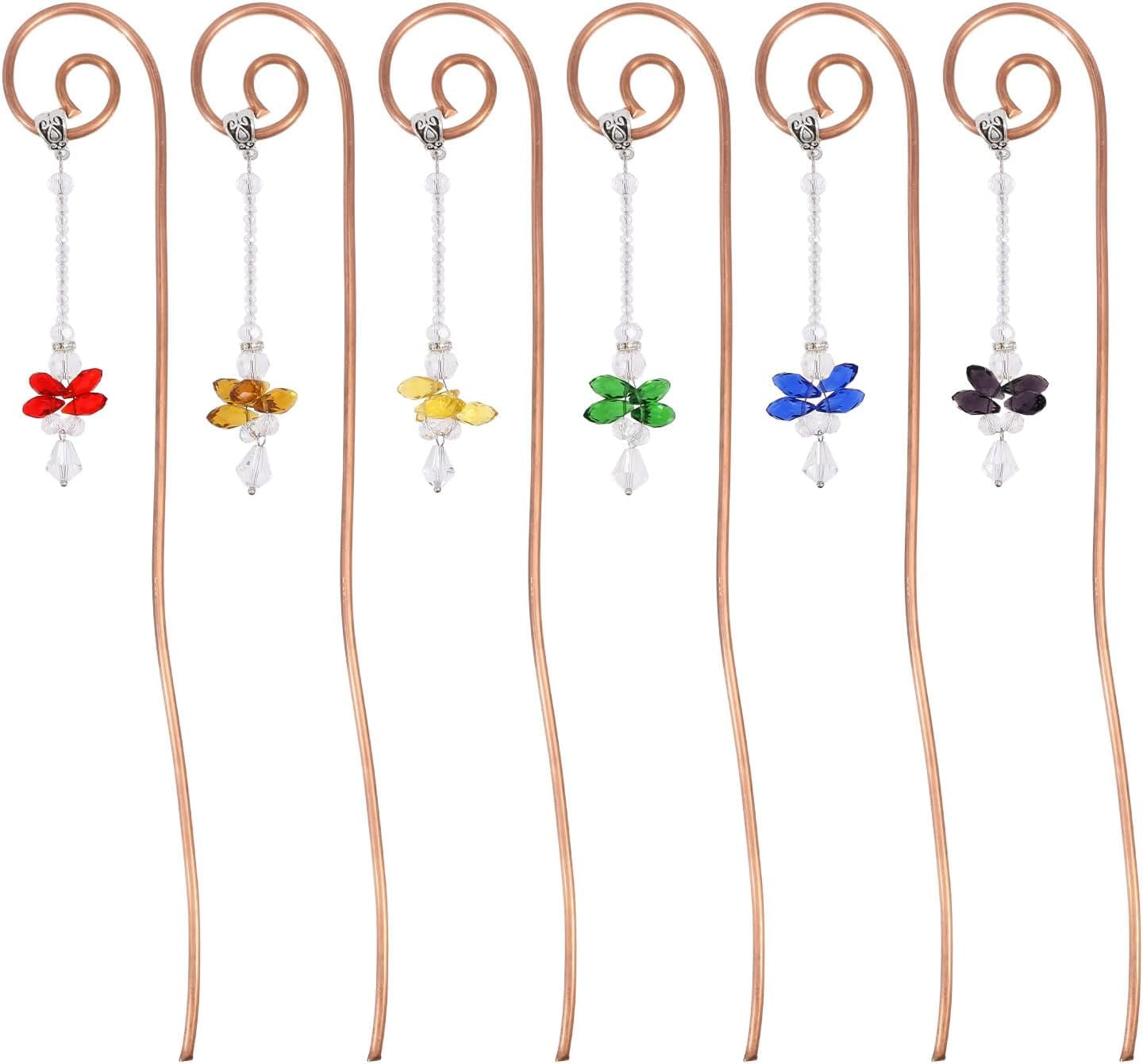 6Pcs Copper Garden Marker 6 Colors Pendant Style Acrylic Plant Labels Reusable Planting ...