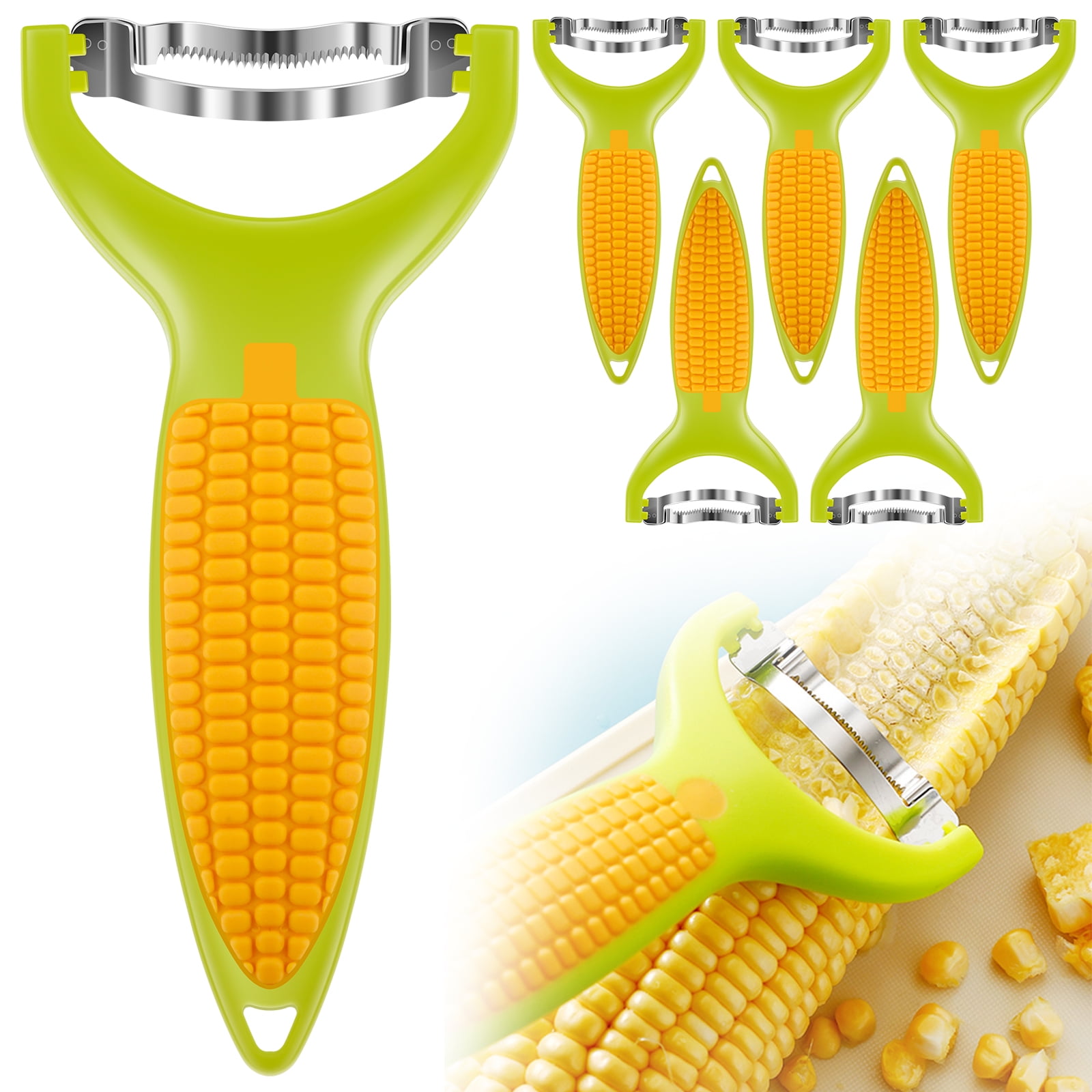 6Pcs Corn Cob Peeler 304 Stainless Steel Blade Corn Stripper Manual ...