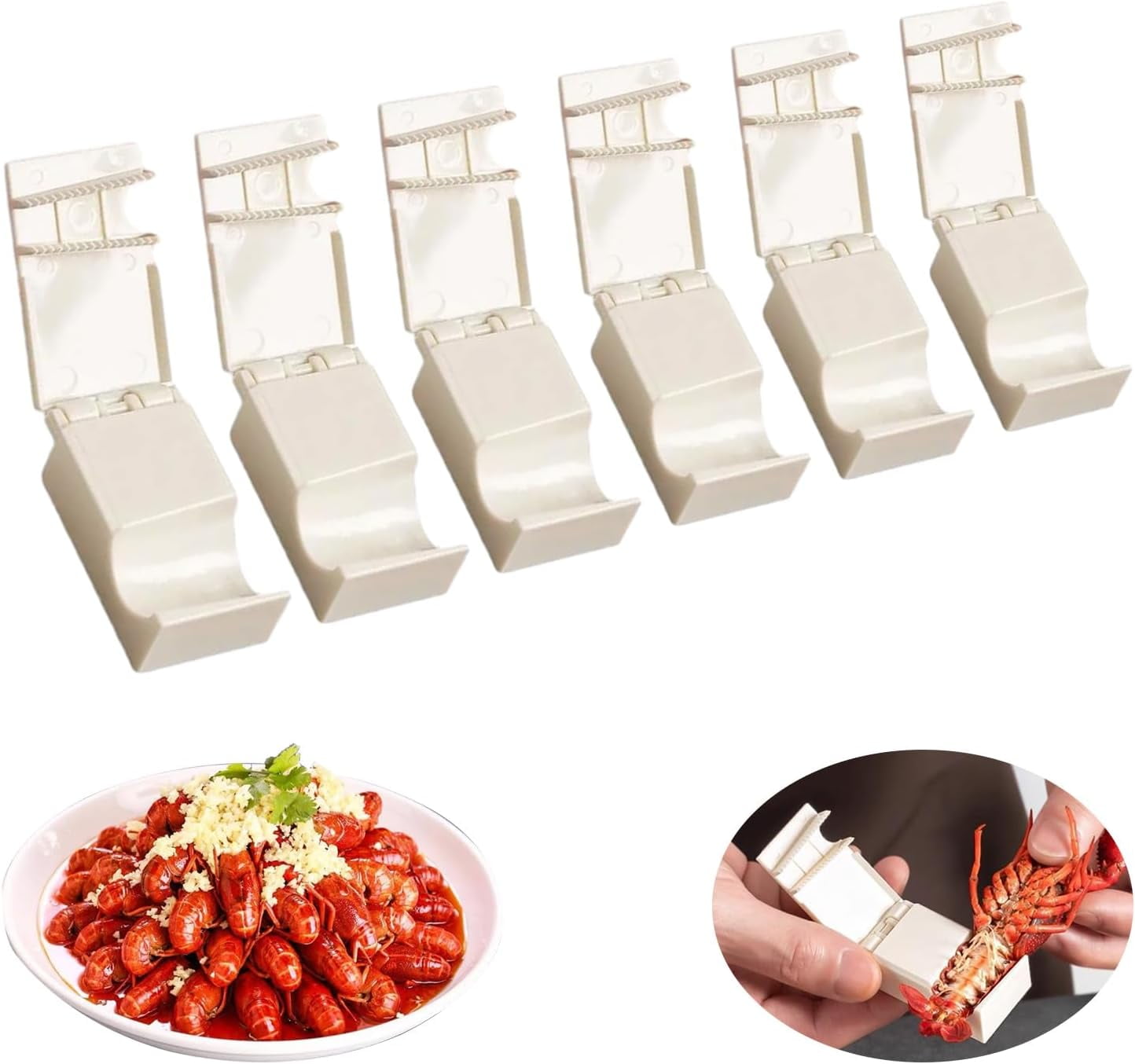 6Pcs Crawfish Tail Peeler Seafood Tool for Families and Restaurants ...