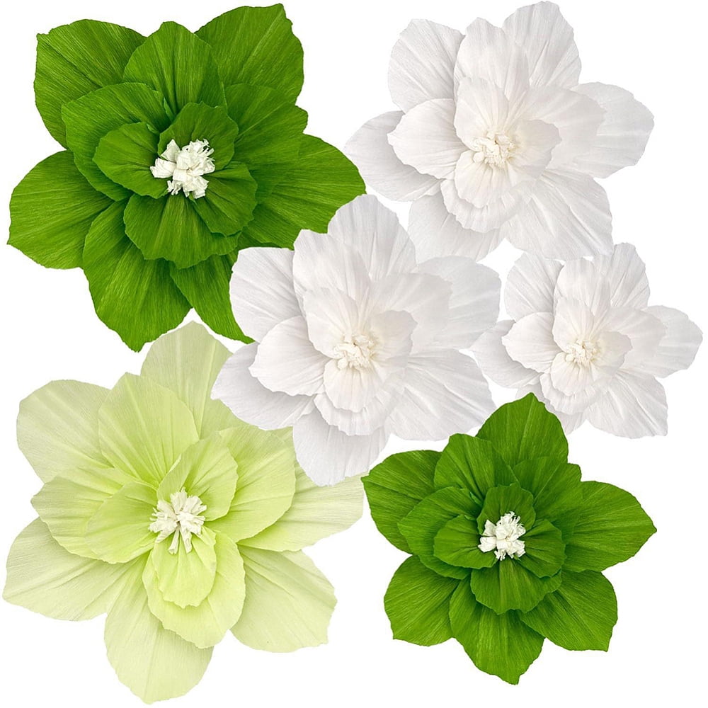 6Pcs Crepe Paper Artificial Flowers for Wedding Celebration Decoration ...