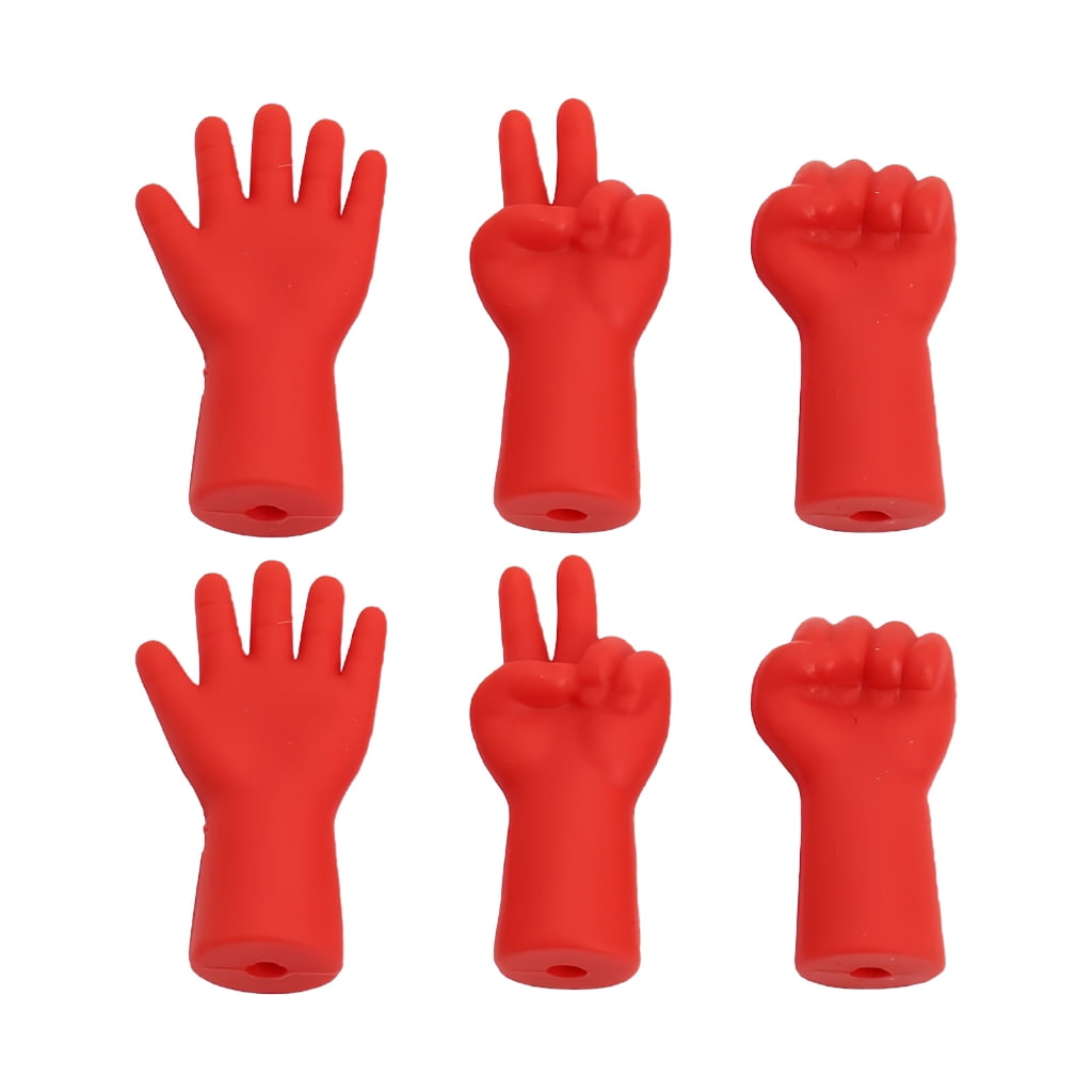 6Pcs Crochet Stoppers Hand Shape Needle Tip Stoppers Knitting Needle ...