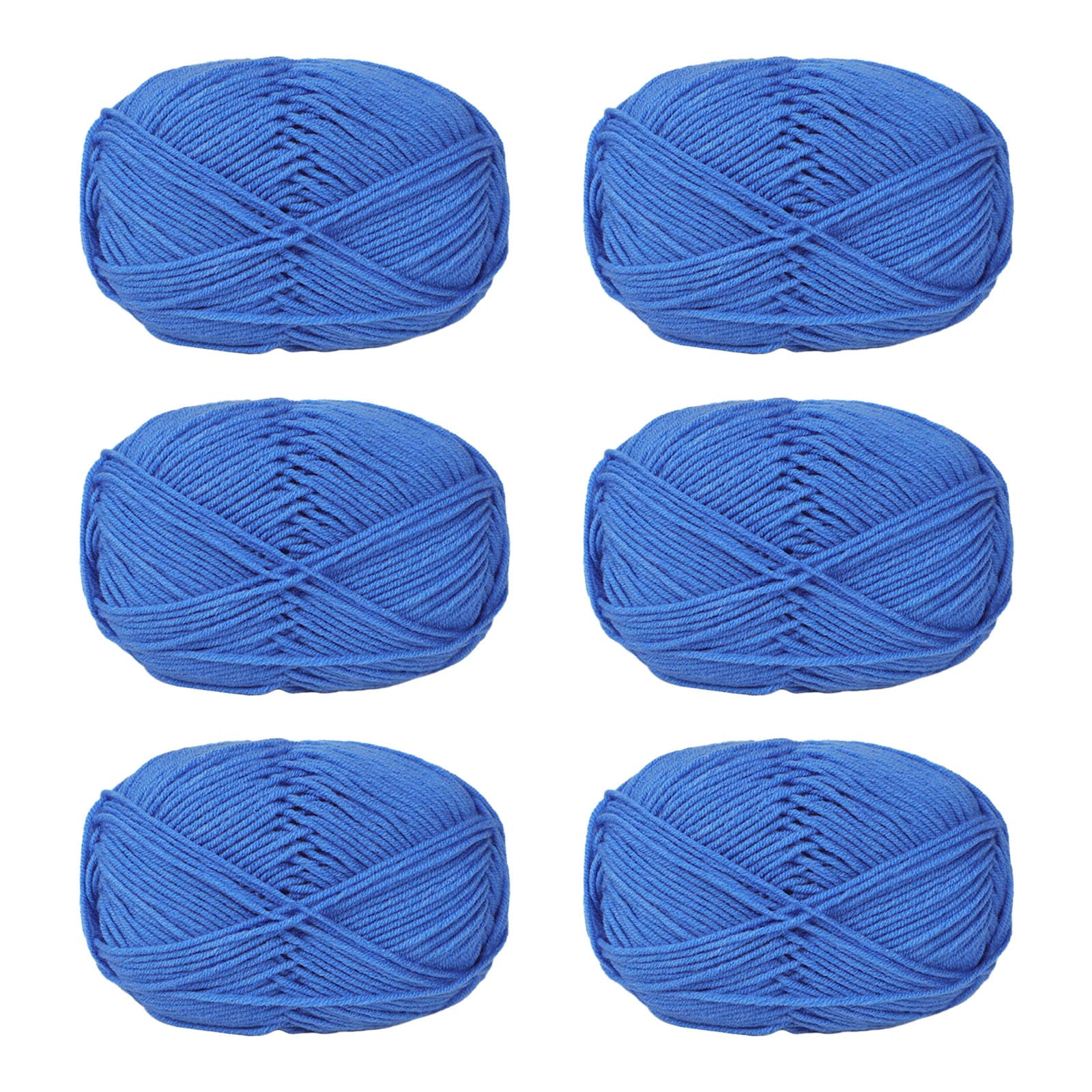6Pcs Crochet Yarn, Acrylic Soft Yarn 50g/Roll, Knitting Yarn for Hand ...