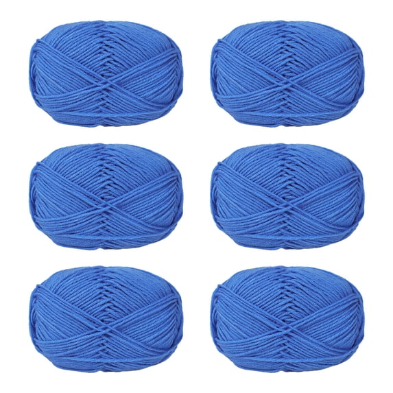 6Pcs Crochet Yarn, Acrylic Soft Yarn 50g/Roll, Knitting Yarn for Hand ...