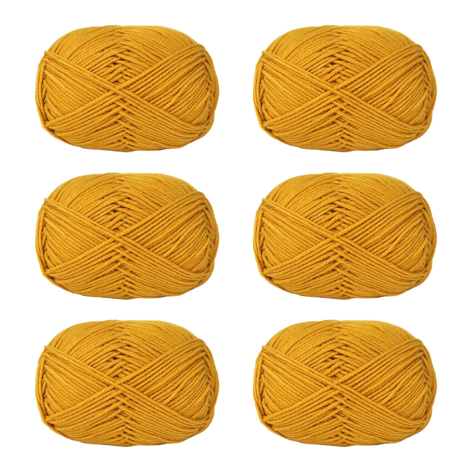 6Pcs Crochet Yarn, Acrylic Soft Yarn 50g/Roll, Knitting Yarn for Hand ...