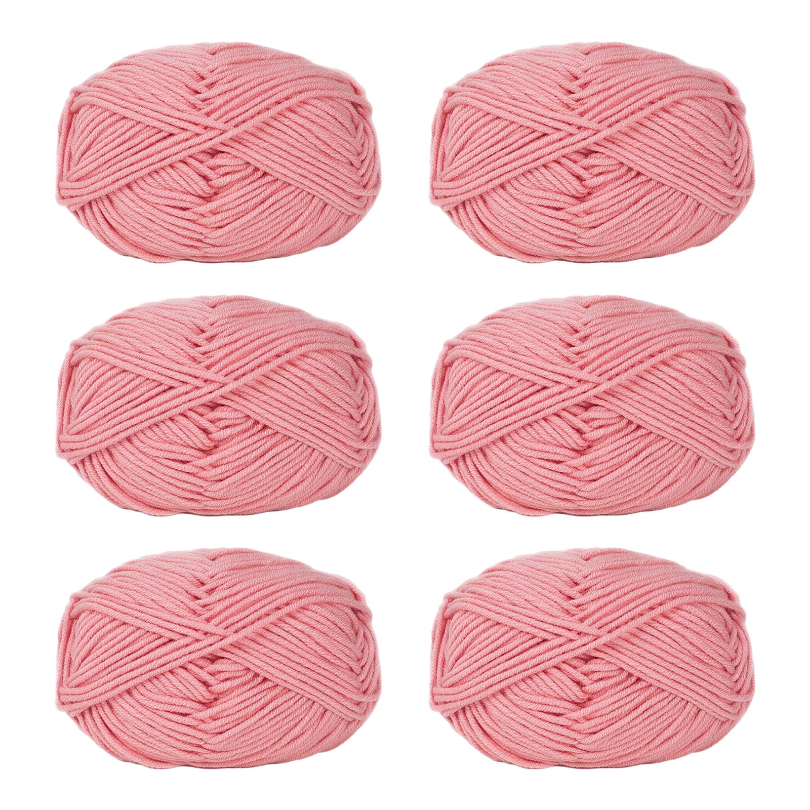 6Pcs Crochet Yarn, Acrylic Soft Yarn 50g/Roll, Knitting Yarn for Hand ...