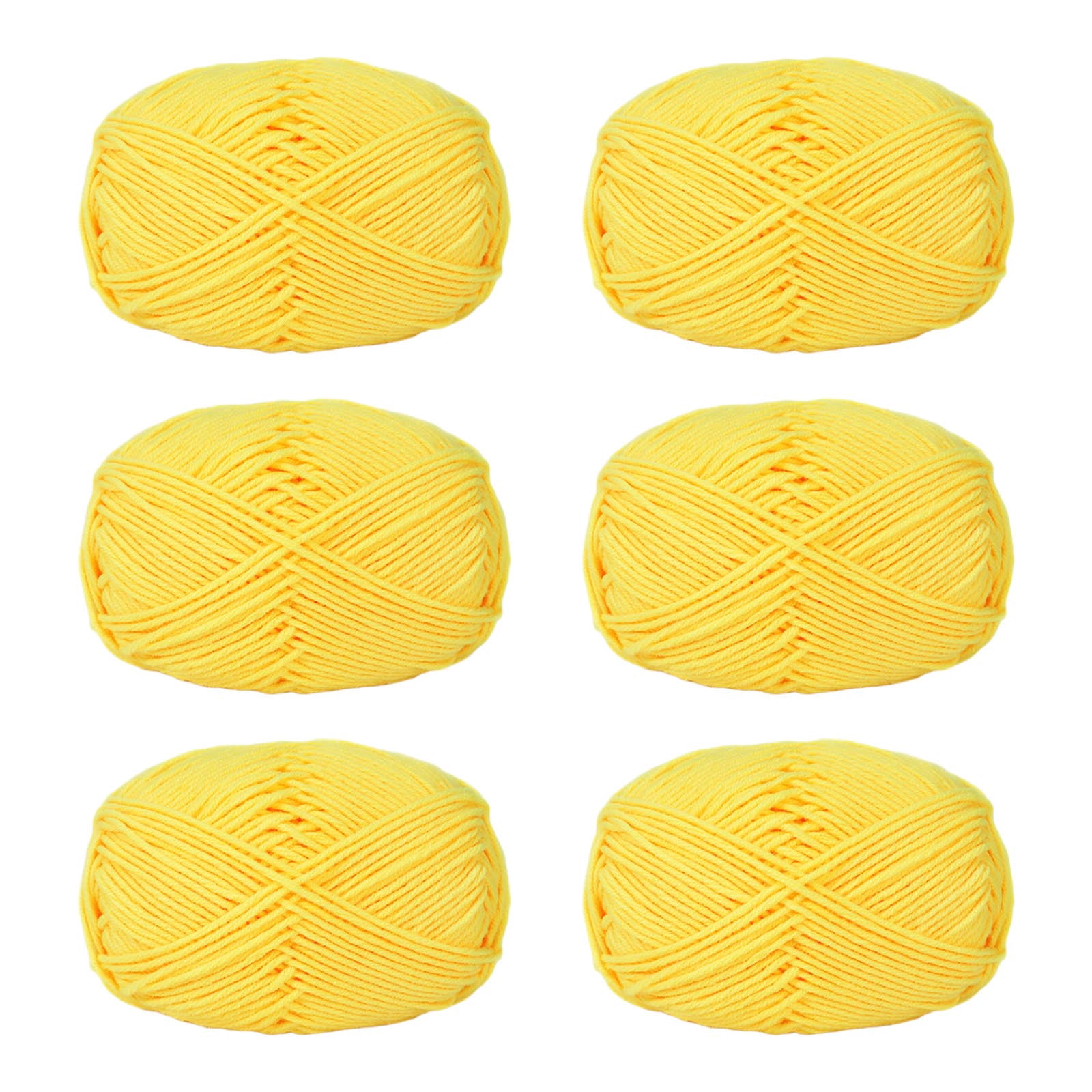 6Pcs Crochet Yarn, Acrylic Soft Yarn 50g/Roll, Knitting Yarn for Hand ...