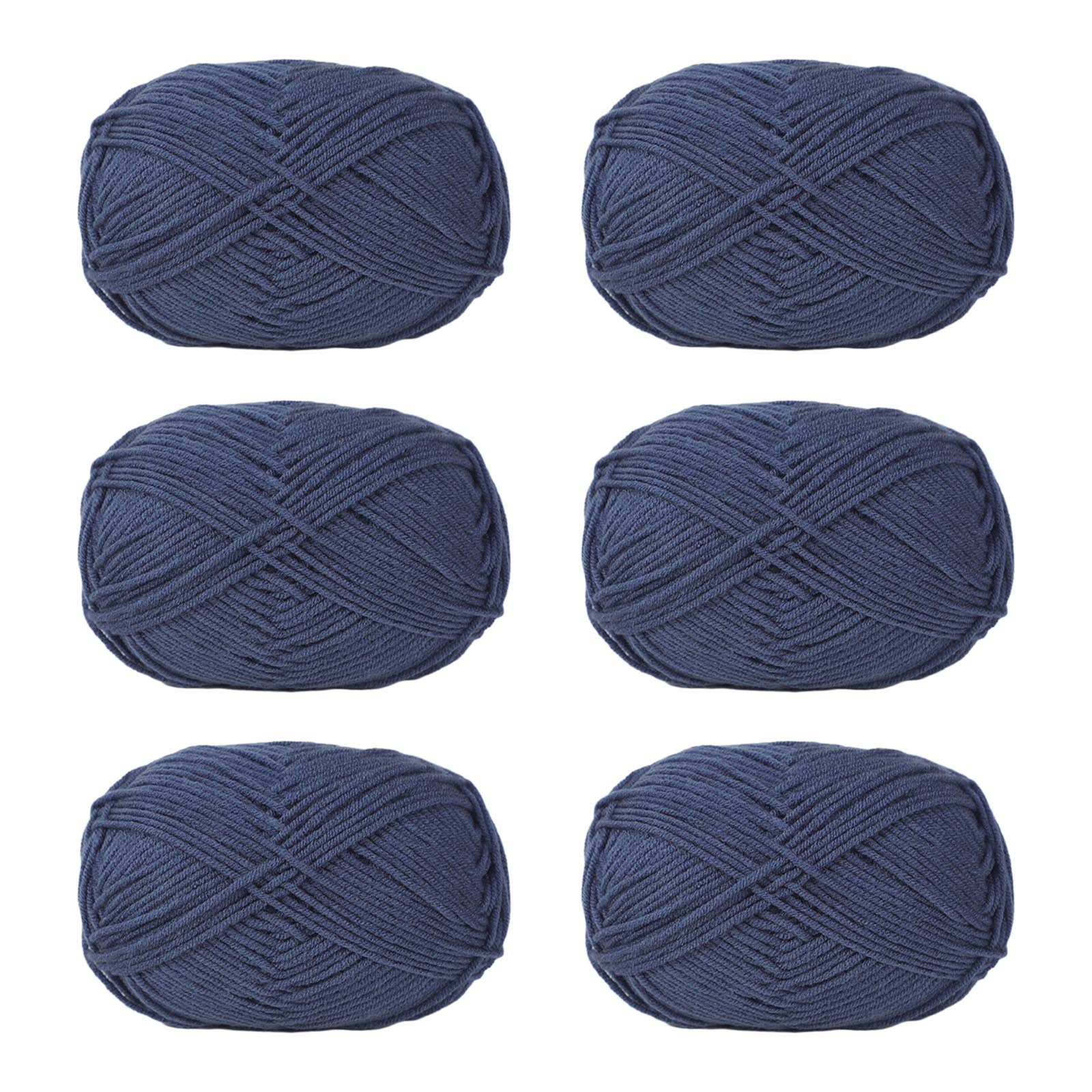 6Pcs Crochet Yarn Cotton Yarn Knitting Yarn for Hand Weaving Knitting ...