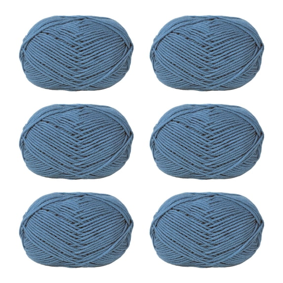 6Pcs Crochet Yarn Soft Acrylic Yarn Cotton Yarn Knitting Yarn Weaving ...