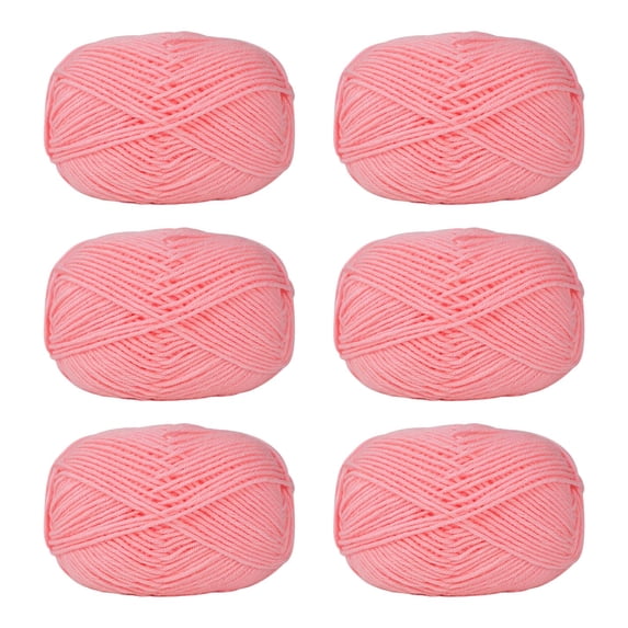 6Pcs Crochet Yarn Soft Acrylic Yarn Cotton Yarn Knitting Yarn Weaving ...