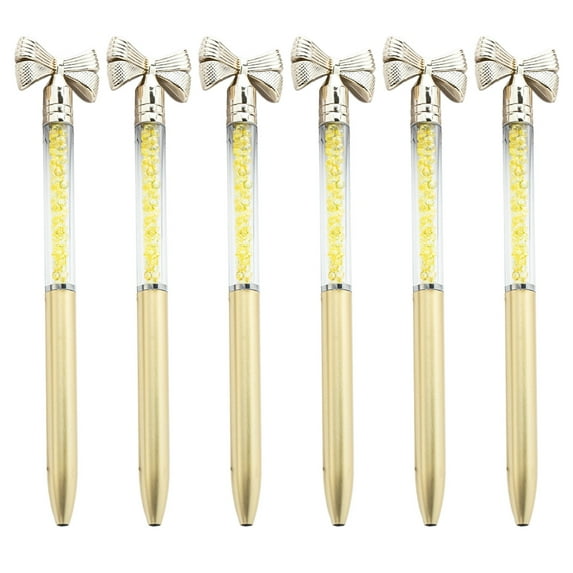 6Pcs Crystal Bead Ballpoint Pen Ballpoint Pen Signature Pen Smooth to ...