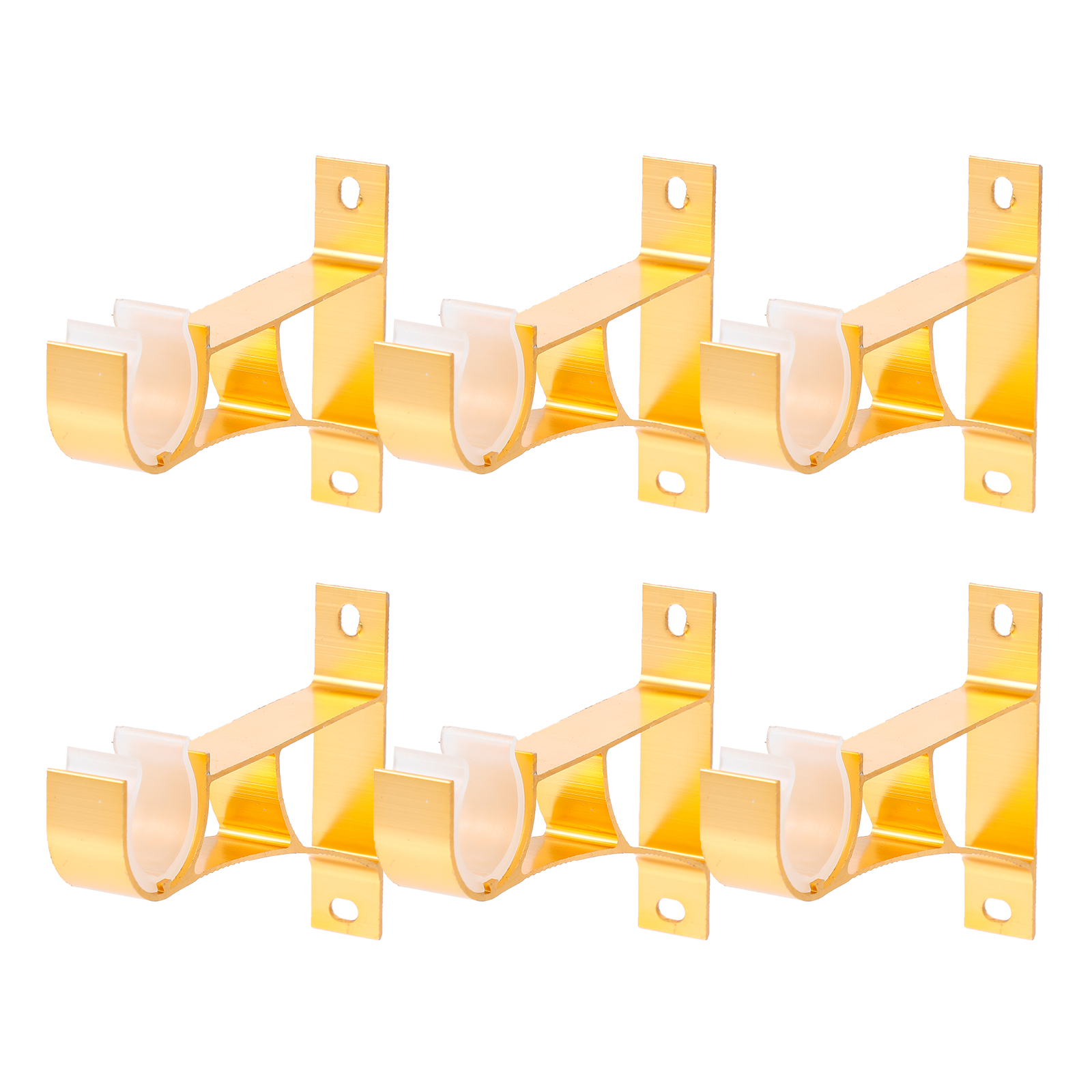 6Pcs Curtain Rod Brackets Curtain Rod Wall Bracket Hook Curtain Rod ...