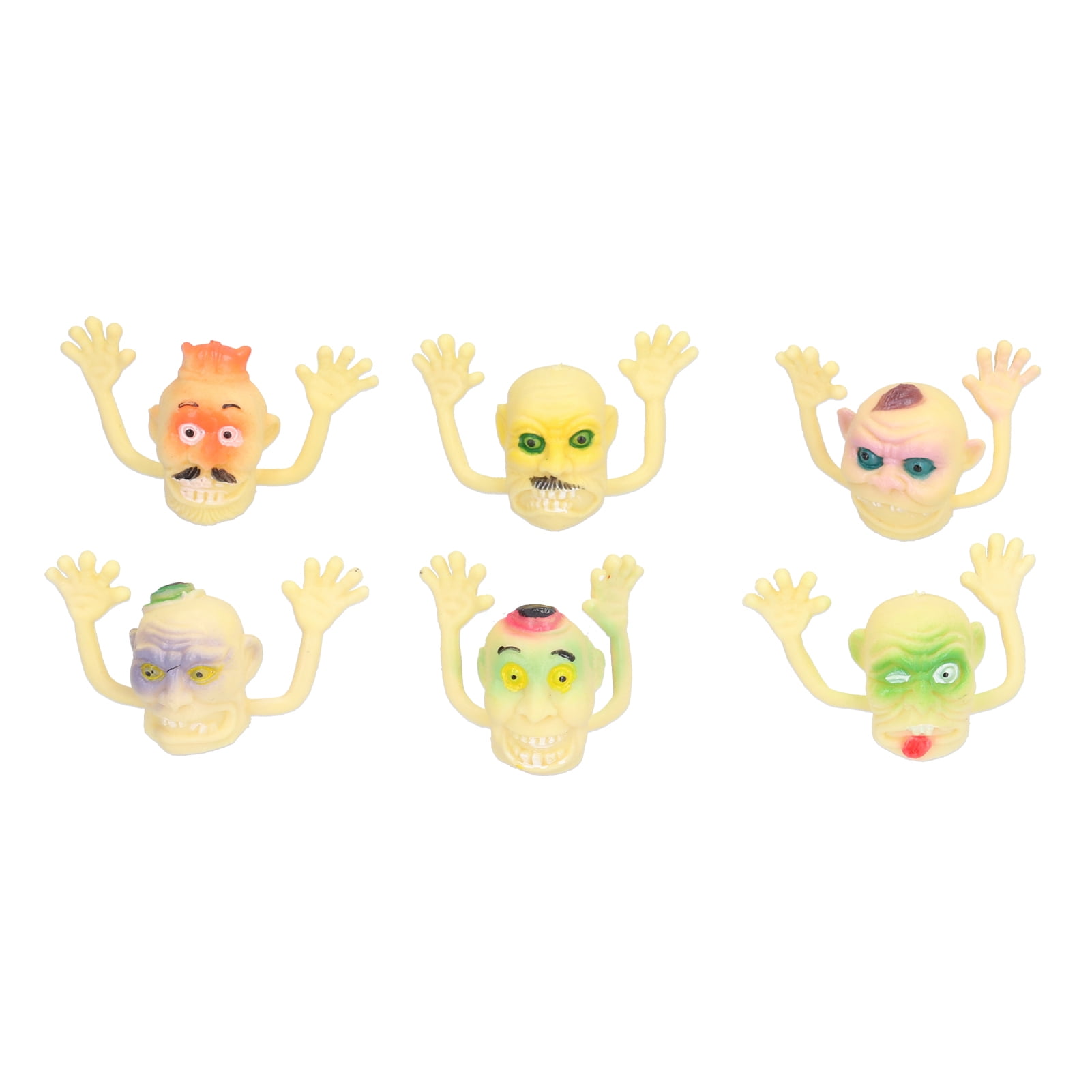6Pcs Cute Finger Puppets Toys Mini Finger Toys of Monster Pattern Soft ...