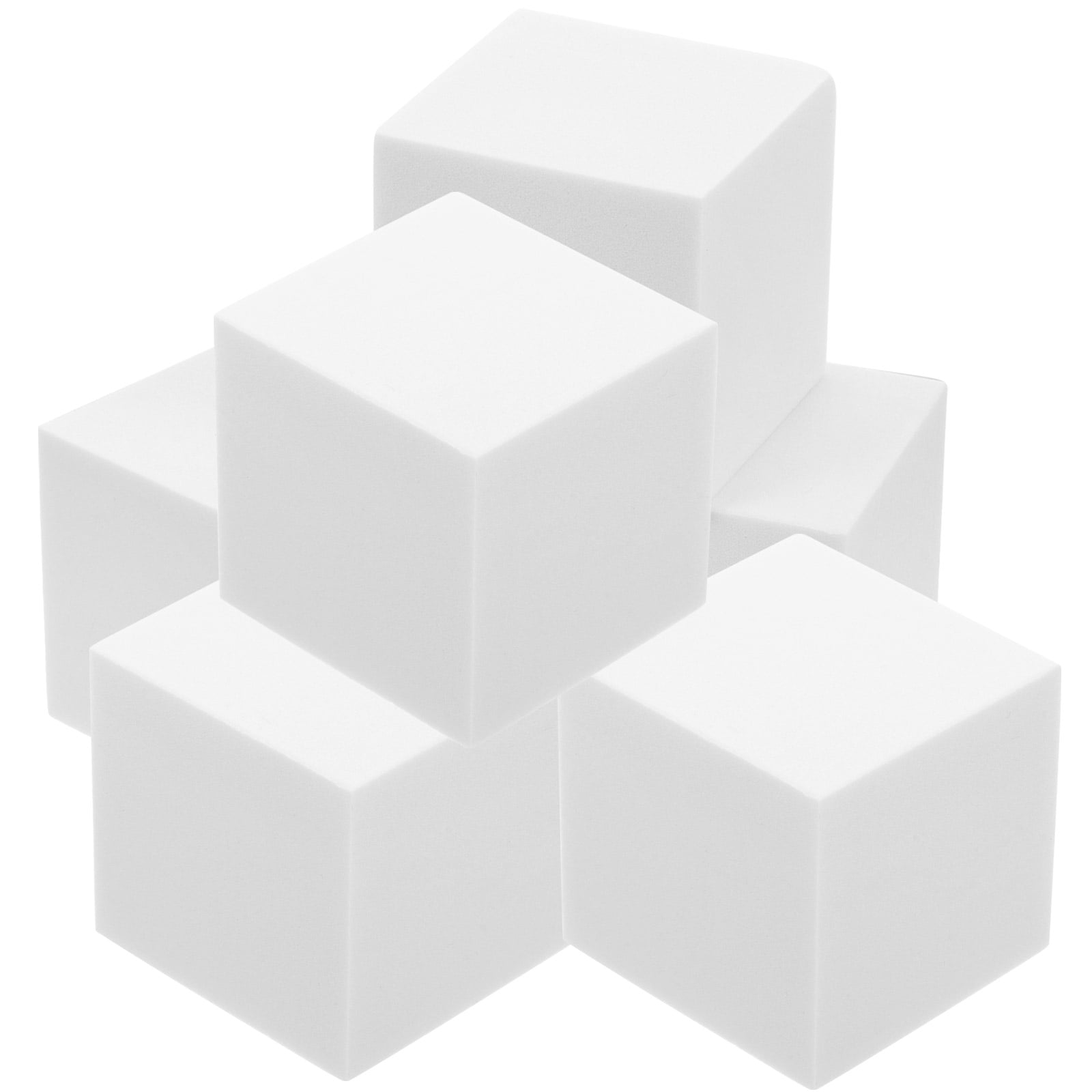 Juxtarea DIY Foam Cube Crafts 6Pcs Smooth Blank Foam Cubes for Kids ...
