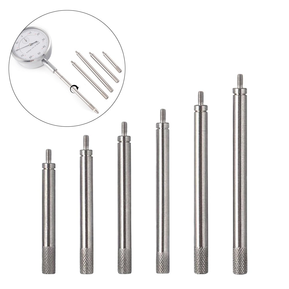 6Pcs Dial Indicator Extension Stem Rod,30 40 60 80 100 150Mm Included ...