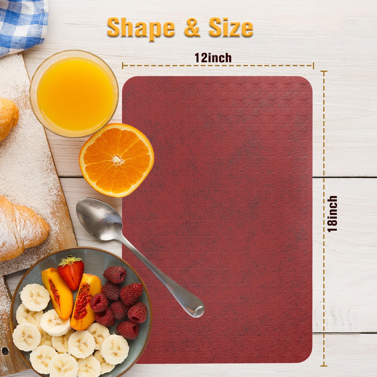 6Pcs Dining Table Placemats, Washable Heat Resistant Table Mats for ...