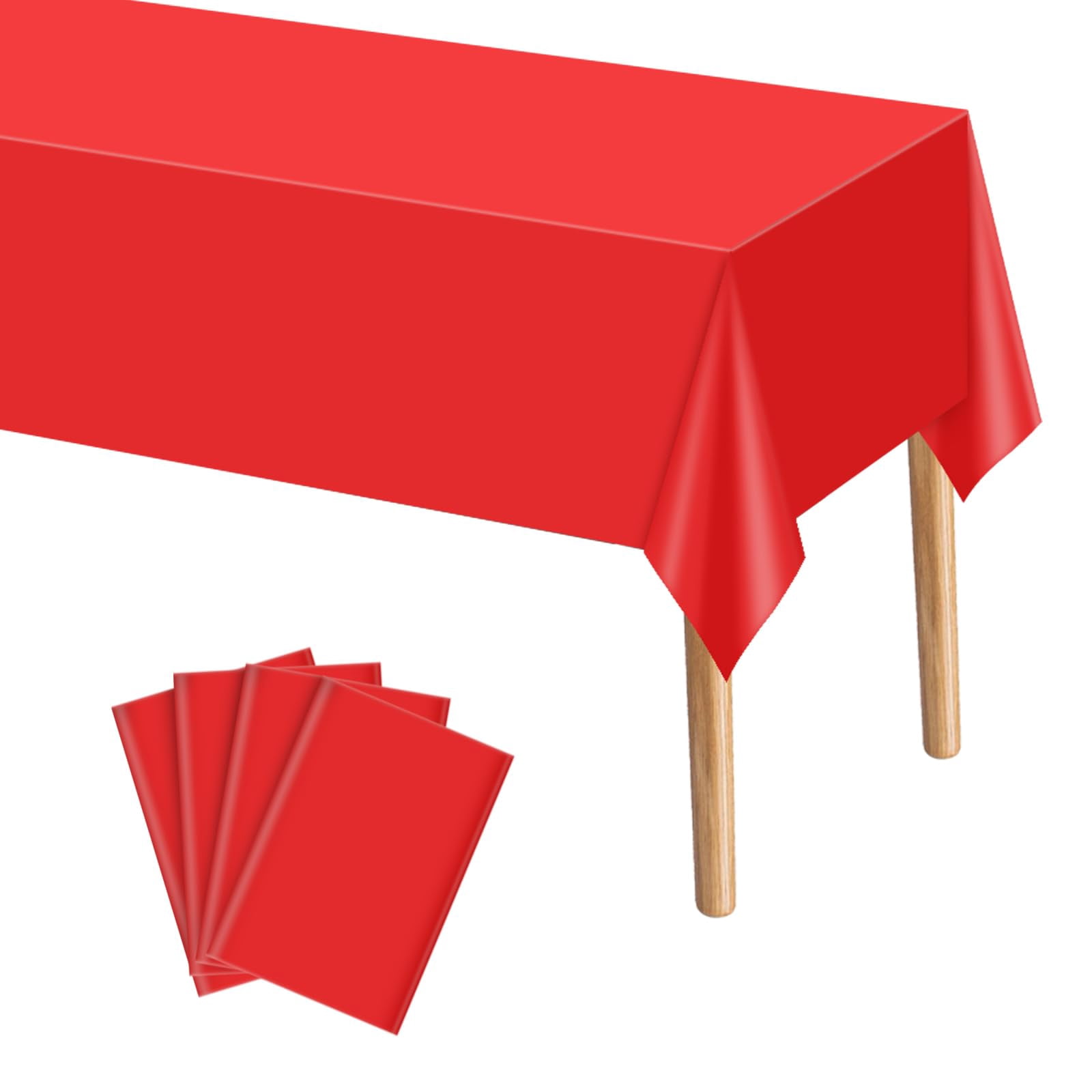 6Pcs Disposable Plastic Tablecloths, Assorted Neon Colors, Rectangle ...