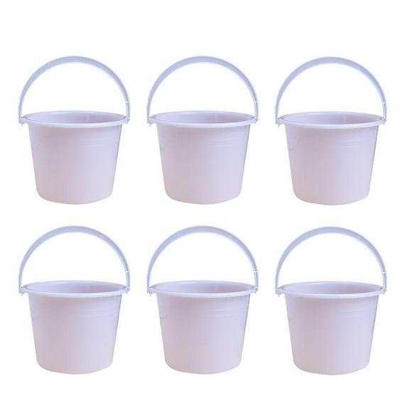 6Pcs Disposable Round Buckets Painting Buckets Coating Buckets Art ...