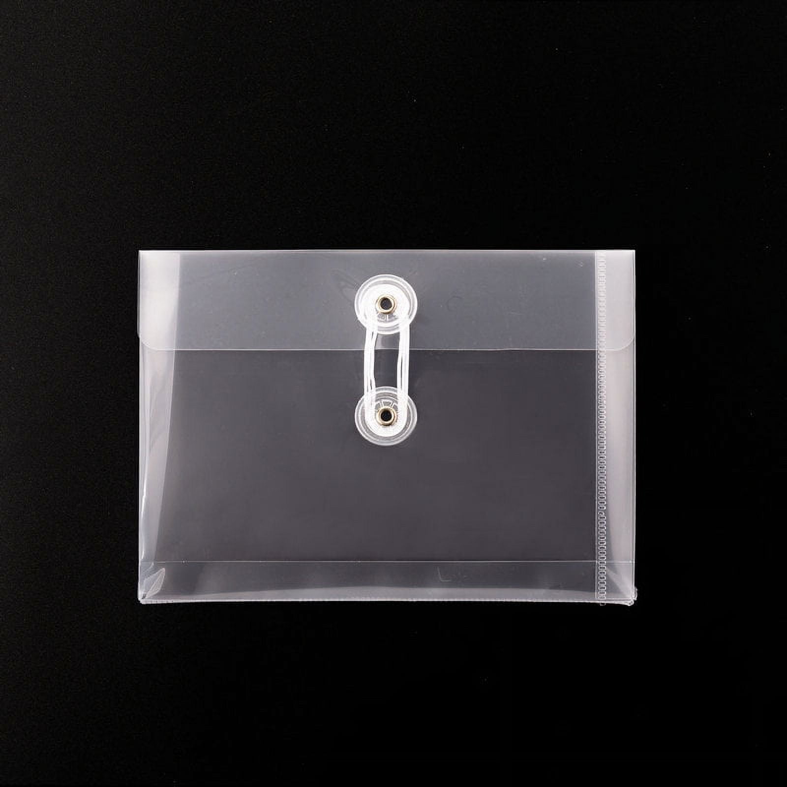6Pcs Documents Envelopes String Button File Bags Transparent File ...