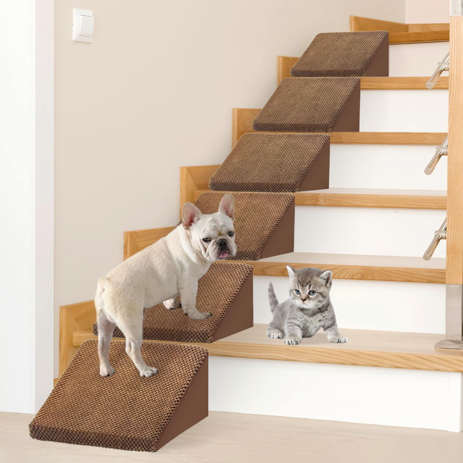 6Pcs Dog Ramp for DHF10 Stairs for Small Dogs, Modular Foam Pet Stairs ...
