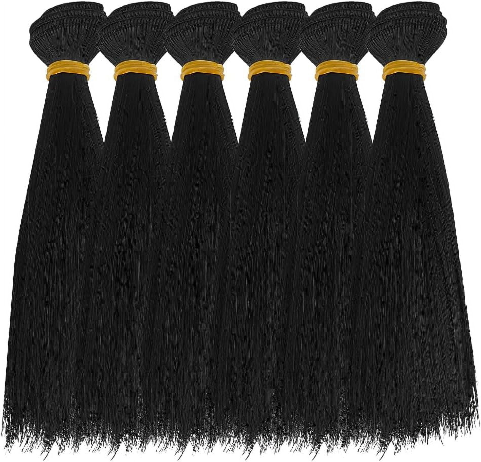 6Pcs Doll Wig Doll Hair 18cm Straight Short Doll Hair Plastic Doll Hair ...