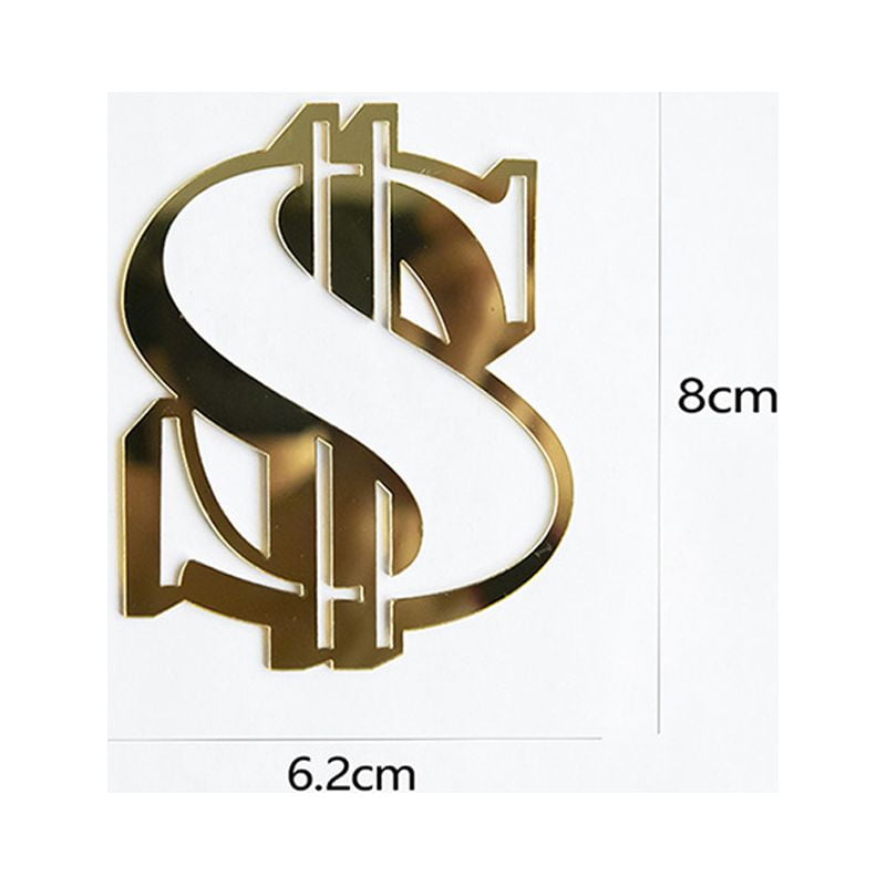 6Pcs Dollar Sign Cupcake Toppers Novelty Cake Picks Dollar Cupcake ...