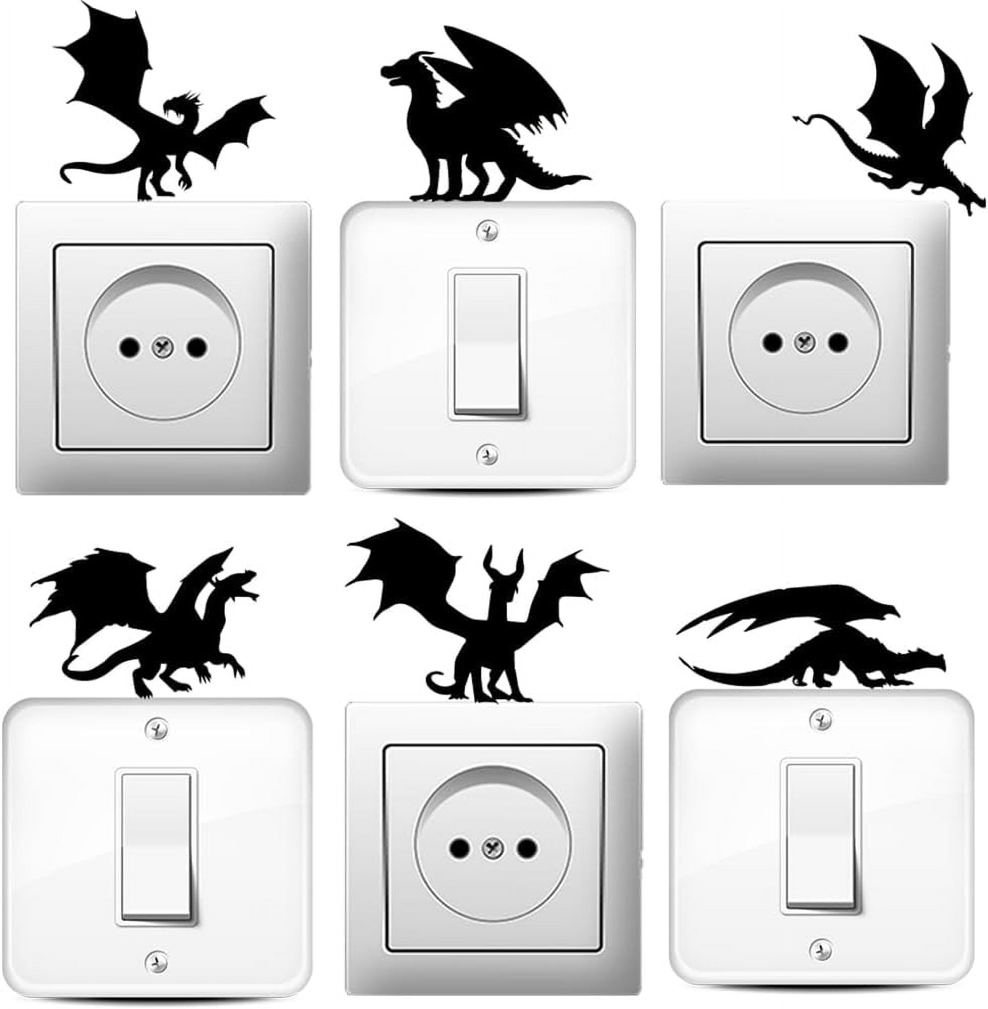 6Pcs Plant PVC Plastic Waterproof Self-adhesive Stickers Set Light ...