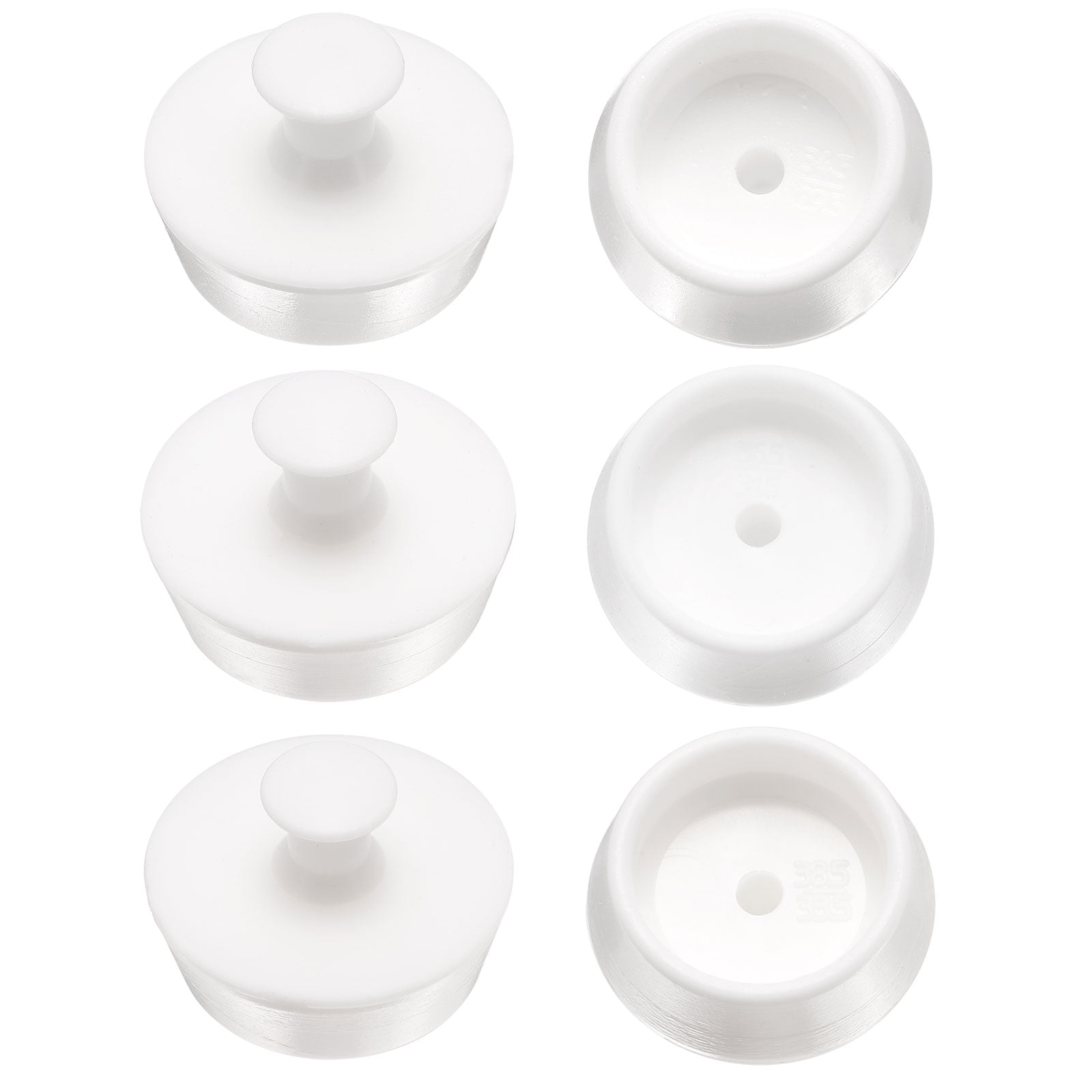 6Pcs Drain Stopper, Silicone Bathtub Stopper 3 Size with Handle for Laundry, Washbasin Cover ...