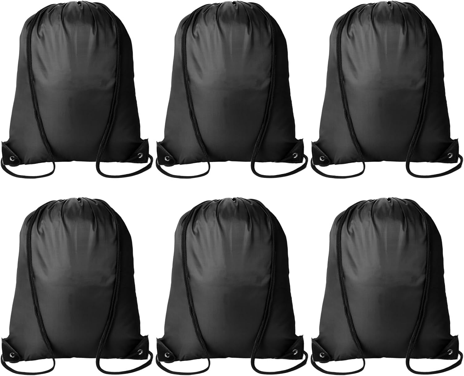 6Pcs Drawstring Backpacks Bulk String Bag Cinch Sack Pack Storage Knapsack Polyester Gift Bags ...