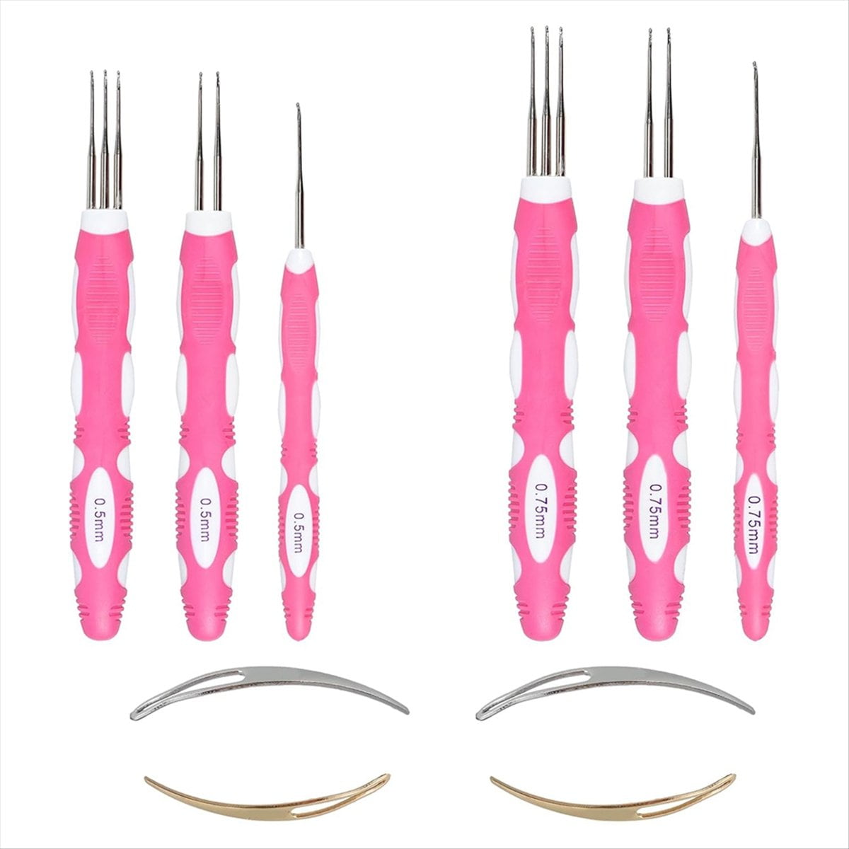 6Pcs Dreadlocks Crochet Hooks, 0.5mm & 0.75mm Braid Hair Locking Tool ...