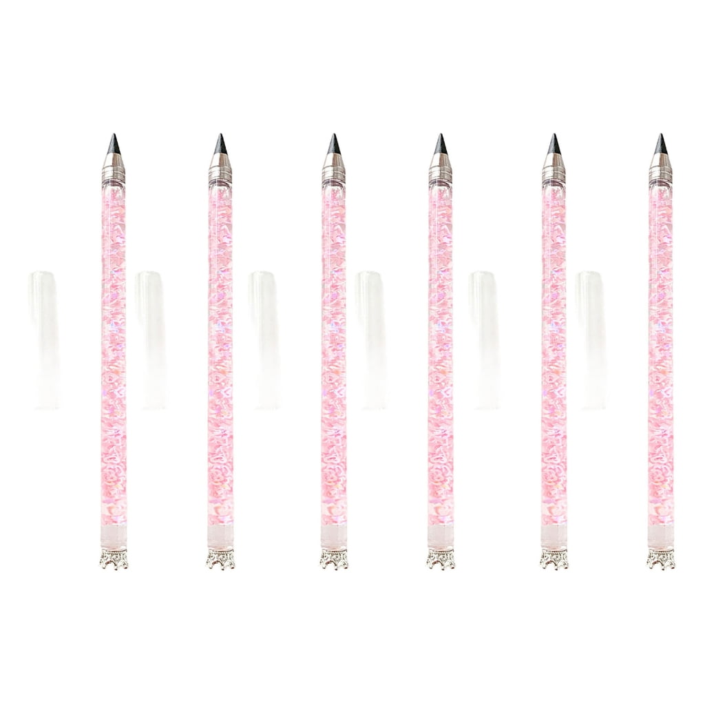 6Pcs Drift Sand Inkless Pen Reusable Everlasting Pencil Erasable ...